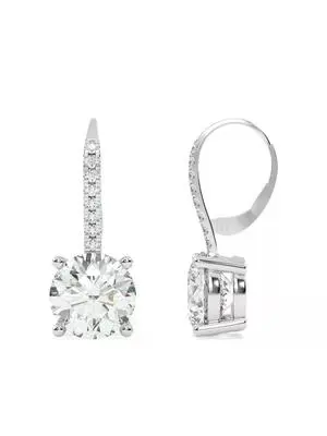TILLA 14k White Gold Dangle Earrings - Silver