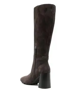 Hogan 90mm Suede Block-heel Knee-high Boots