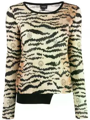 GIAMBATTISTA VALLI Giambattista Valli Tiger Print Cashmere Jumper