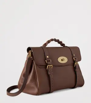 Mulberry Oversized Grained Leather Alexa Satchel - Brown