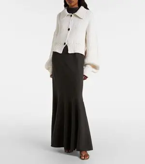 Khaite Ribbed-knit Cashmere Cardigan