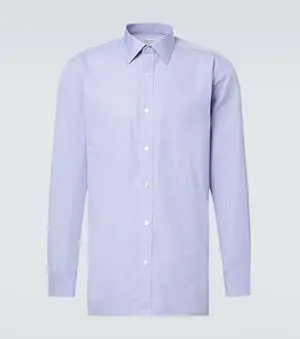 Charvet Checked Cotton Poplin Shirt - Blue