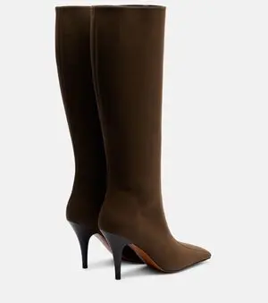 Stella McCartney Knee-high Square Toe Zip-up Boots