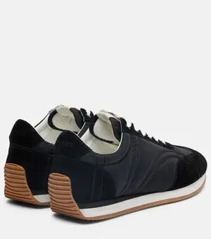 TOTEME Suede-trimmed Sneakers - Black