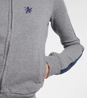 Balenciaga Embroidered Cotton Zip-up Hoodie