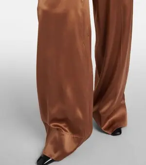JOSEPH Dijon Silk Satin Wide-leg Trousers
