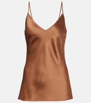 JOSEPH Joseph Clea Silk Satin Camisole Brown