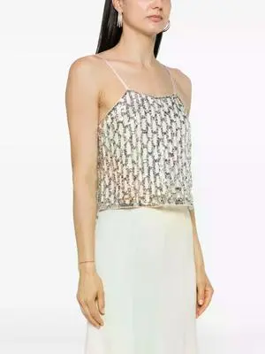 FORTE_FORTE Sequin Embellished Sleeveless Cropped Top