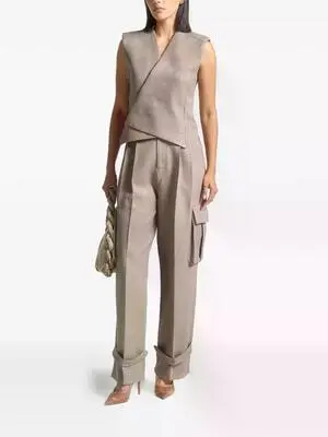 Manière De Voir Textured Tailored Wrap Waistcoat