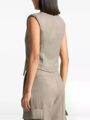 Manière De Voir Textured Tailored Wrap Waistcoat