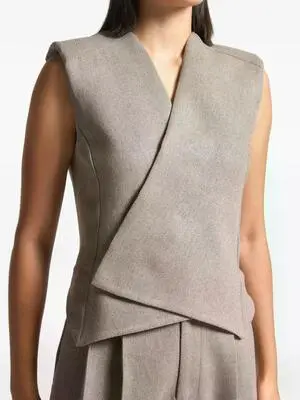 Manière De Voir Textured Tailored Wrap Waistcoat