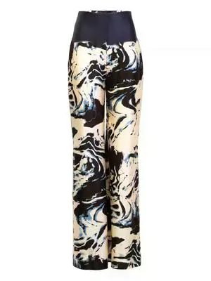 Silvia Tcherassi Abstract Print High-waisted Trousers