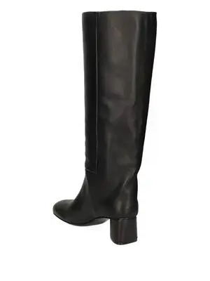 VIC MATIE Block-heel Leather Knee-high Boots