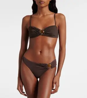 Christopher Esber Embellished Ring-detail Bikini Top