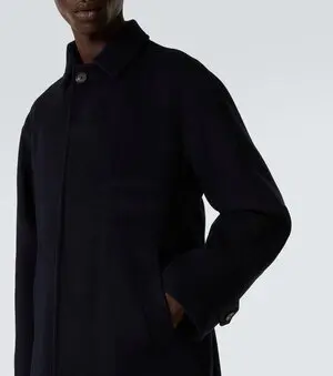 SAMAN AMEL Belted Wool Overcoat