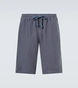 Fedeli Vico Linen Bermuda Shorts - Grey
