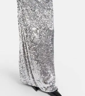 Coperni Draped Sequined Gown
