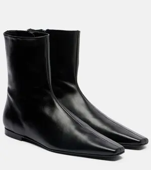 TOTEME Leather Ankle Boots