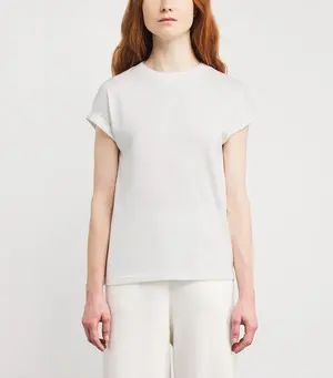 Eleventy Cotton Double Crew-neck T-shirt - Ivory