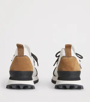 Eleventy Leather Mesh Sneakers