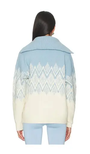 Varley Fairisle Half Zip Sweater - Blue