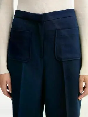 SESSUN Cropped Flared Trousers With Side Pockets