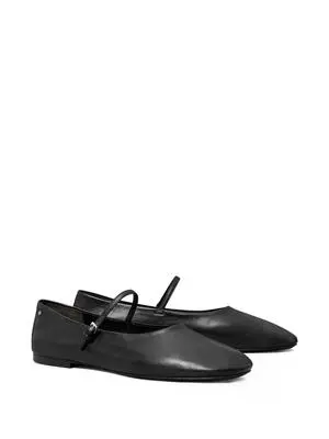 Tory Burch Buckle-strap Ballet Flats - Black