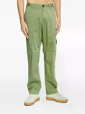 Stone Island Logo Patch Cargo Trousers - Green