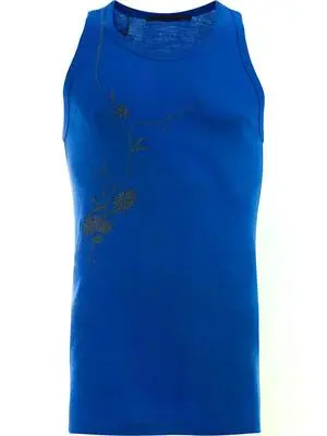 HAIDER ACKERMANN Embroidered Tank Top - Blue