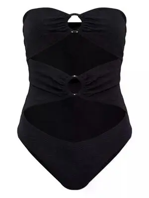 Melissa Odabash Alicante Ring Detail Swimsuit - Black