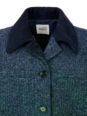 STUDIO TOMBOY Corduroy Collar Jacket - Blue