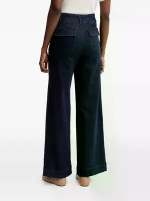 SESSUN High-waisted Wide-leg Jeans With Patch Pockets