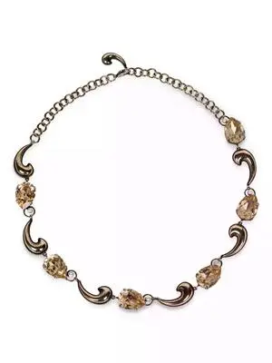Etro Crystal Embellished Necklace - Silver
