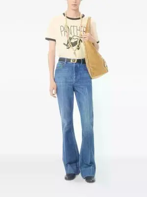 Valentino Garavani Panther-print T-shirt - Neutrals