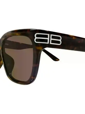 Balenciaga Square Frame Sunglasses - Brown