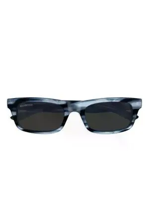 Balenciaga Rectangle-frame Sunglasses - Blue