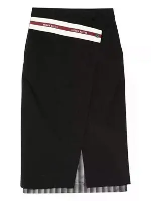 Antonio Marras Midi Skirt With Stripe Detail - Black