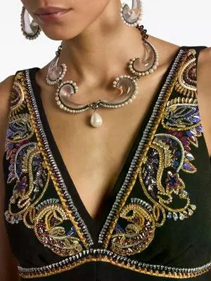 Etro Paisley Embellished Necklace