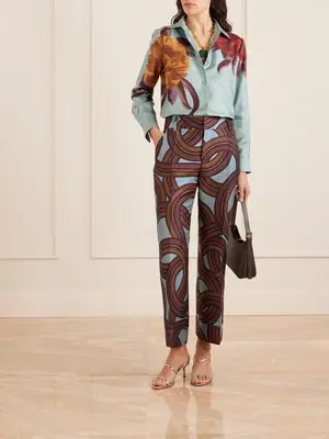 La DoubleJ Hendrix Cropped Jacquard Pants