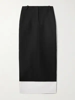 LANVIN Asymmetric Wool Skirt - Black
