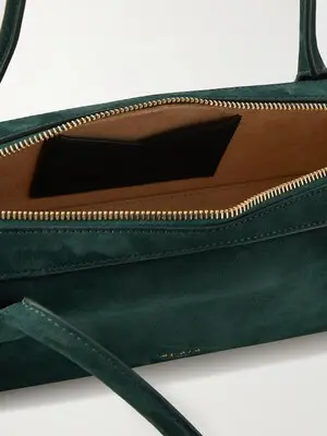 Alaïa Le Teckel Medium Nubuck Shoulder Bag - Green