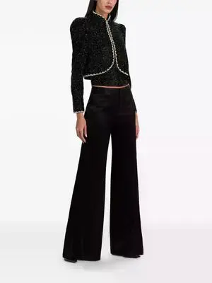 Alice + Olivia Shane Wide-leg Trousers - Black