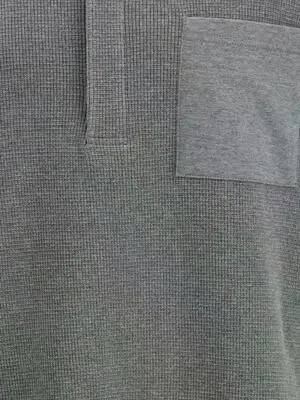 Thom Browne Long Sleeve Patch Pocket Polo Shirt