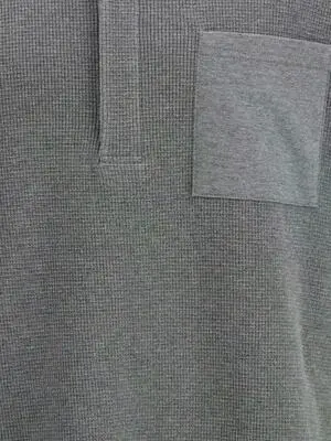 Thom Browne Long Sleeve Patch Pocket Polo Shirt