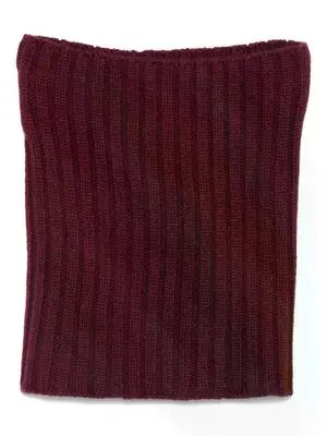DELL'OGLIO Ribbed Cashmere Neck Warmer Red