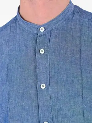 DELL'OGLIO Round Neck Button Shirt