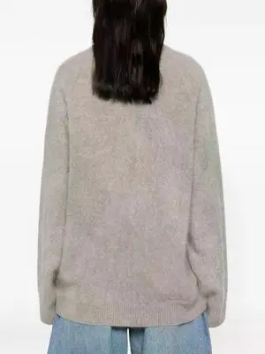 Soft Goat Brushed Cashmere V-neck Sweater - Neutrals