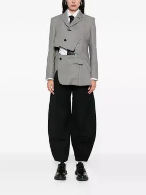 Comme Des Garçons Houndstooth Cut-out Jacket