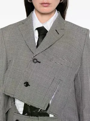 Comme Des Garçons Houndstooth Cut-out Jacket