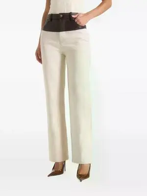 Manière De Voir Paneled Straight Leg Jeans